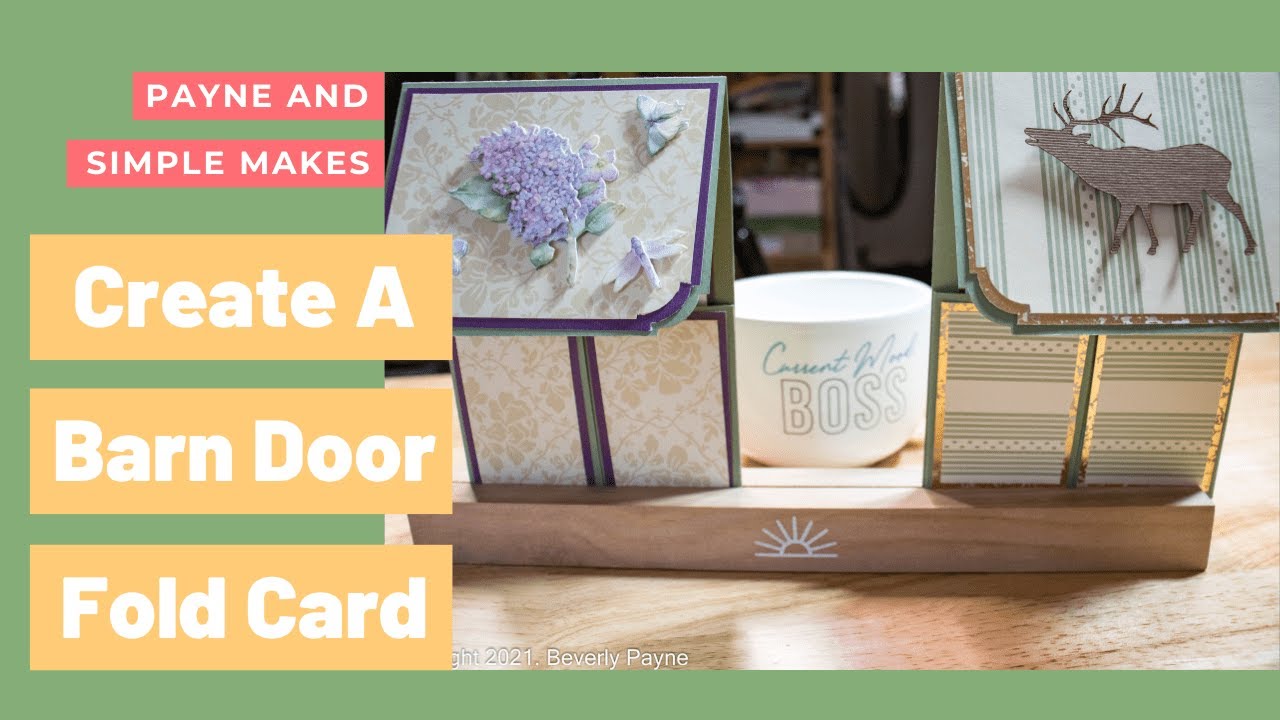 Create A Handmade Card Using A Barn Door Fold - YouTube
