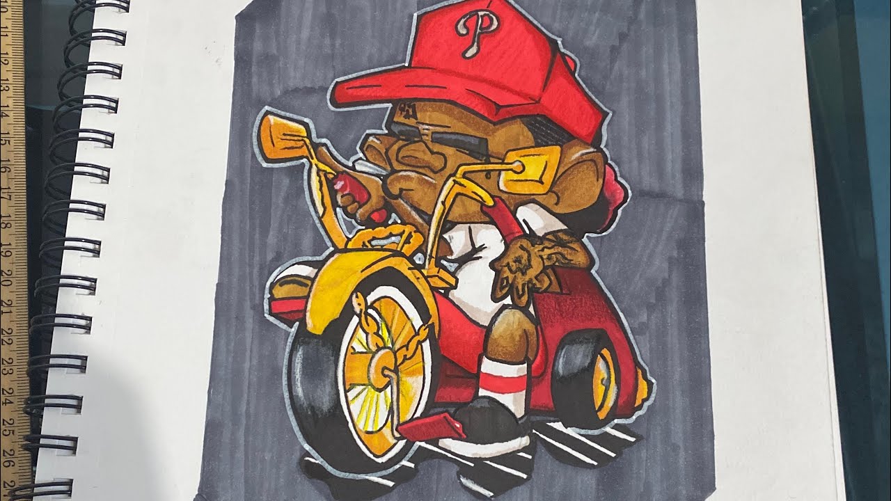 Baby Sideshow - Drawing mini time lapse || marker and color pencil ...