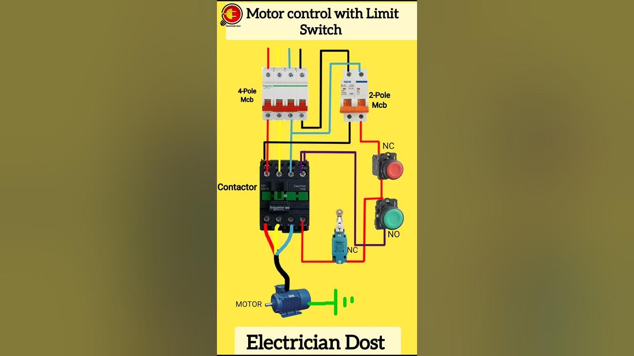 limit switch connection in Dol Starter #limitswitch #dol #shorts - YouTube