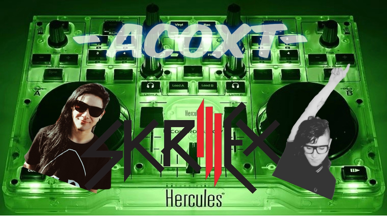 Skrillex Mix (Hercules Dj Control Glow) - Live Mix -acoXT- - YouTube