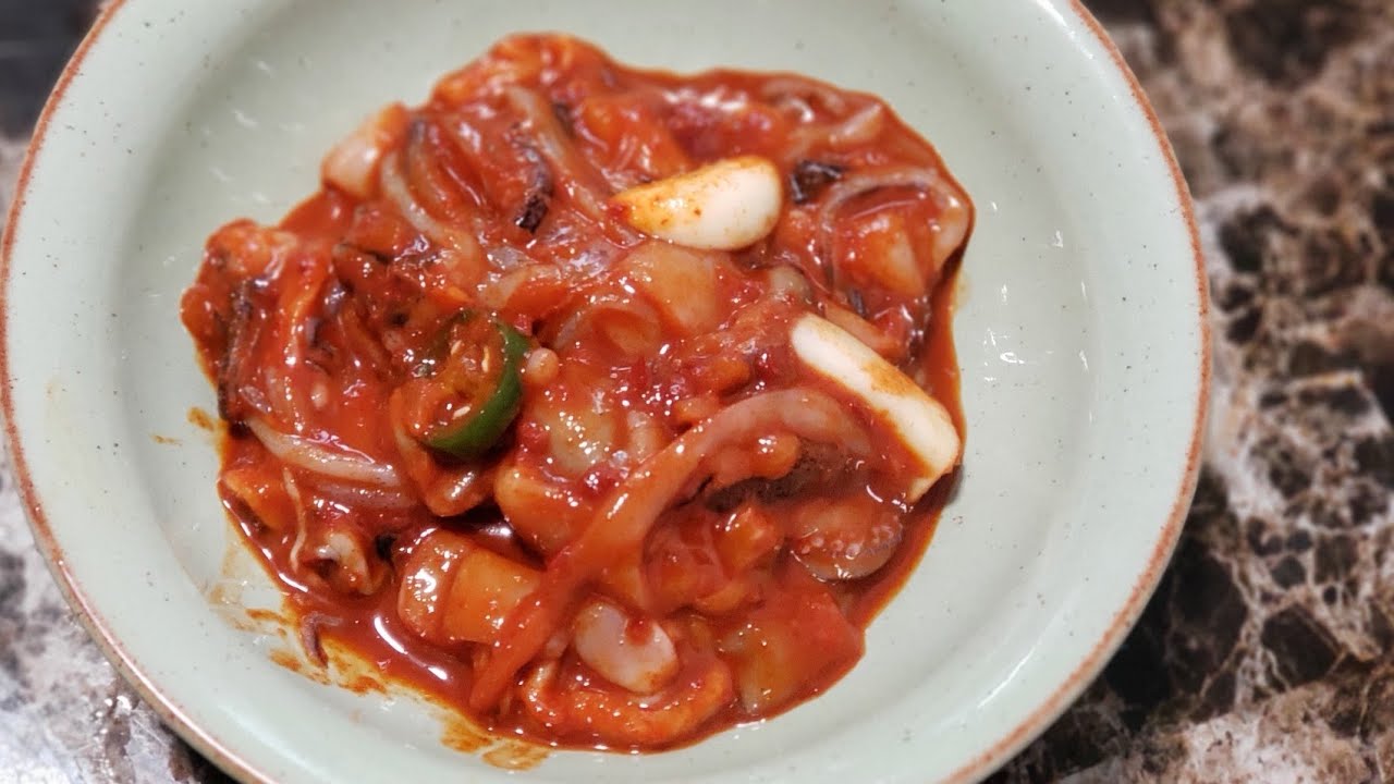 Salted and fermented squid Fermented squid side dish - YouTube