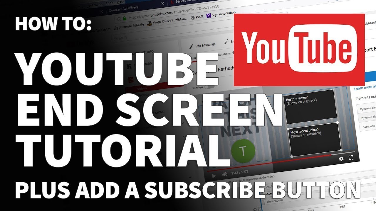 How To Add End Screen To YouTube Tutorial - YouTube