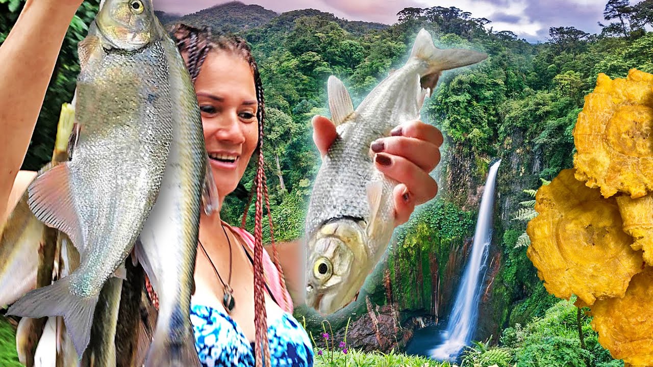 JUNGLE FISHING CHALLENGE // EAT WHAT YOU CATCH // COSTA RICA - YouTube