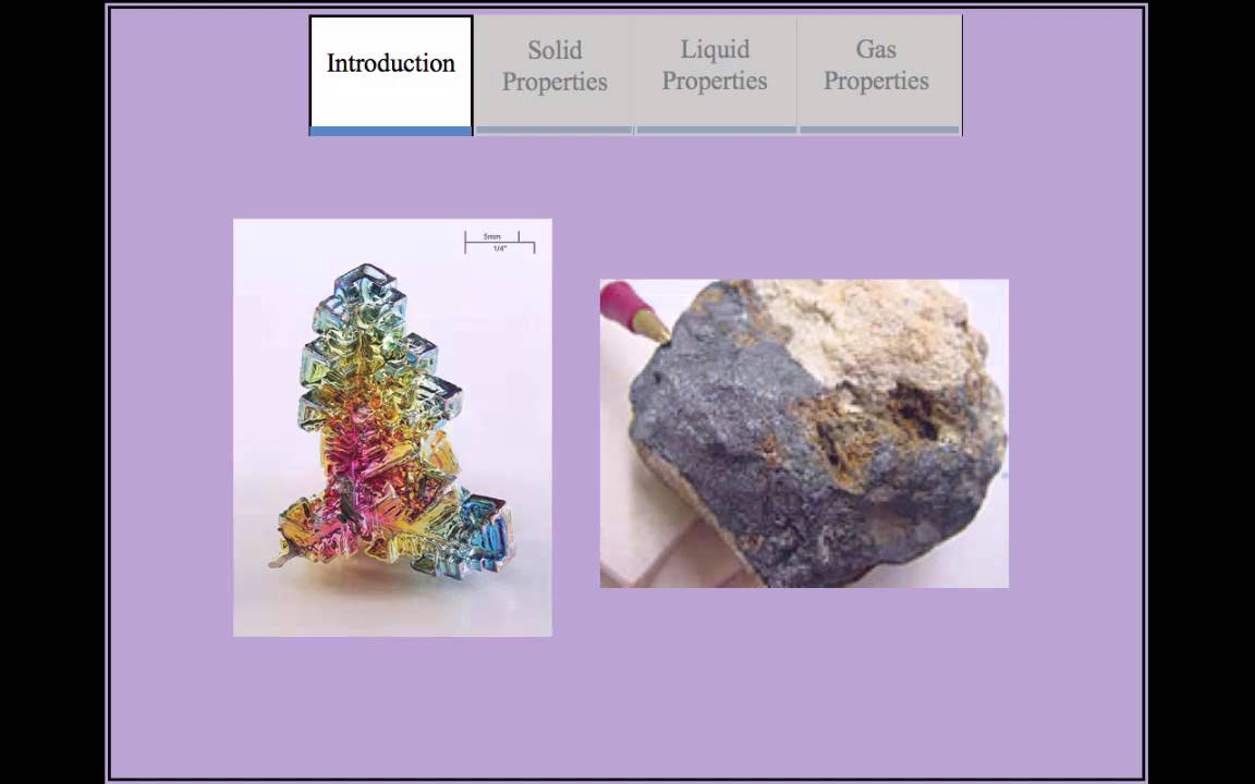 ChemWiki Elemental Minute: Bismuth (Physical Properties) - YouTube