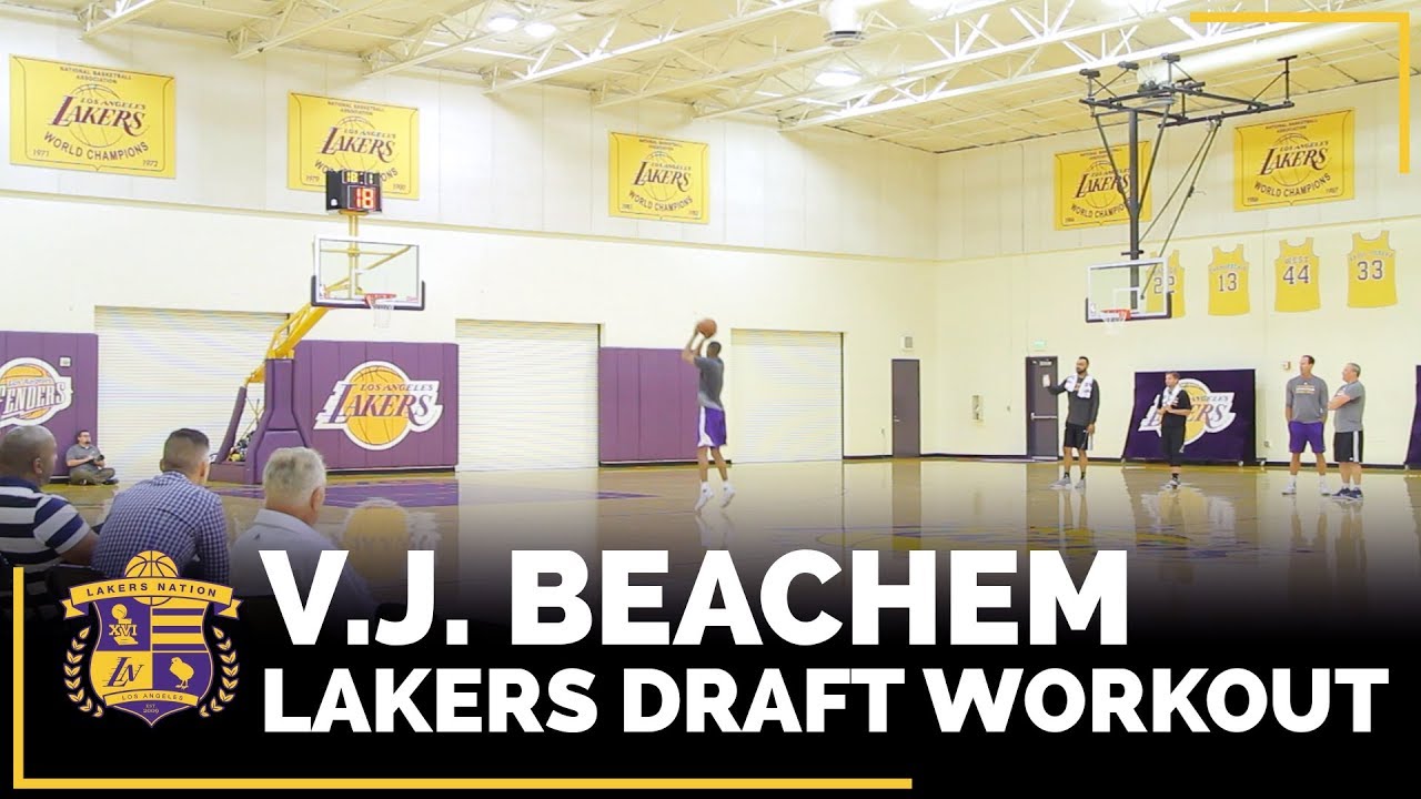 V.J. Beachem At His Lakers Draft Workout - YouTube