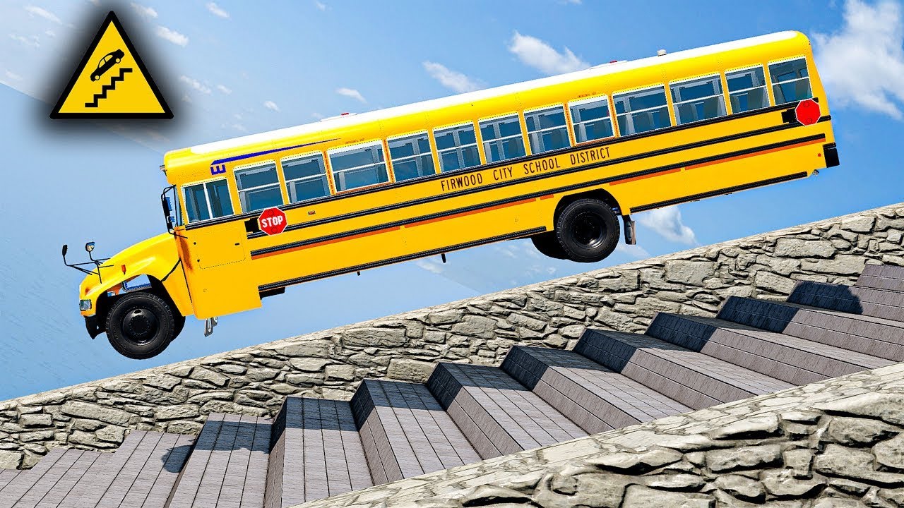 Collapsing Bridge Pileup Car Crashes #01 - BeamNG DRIVE - YouTube