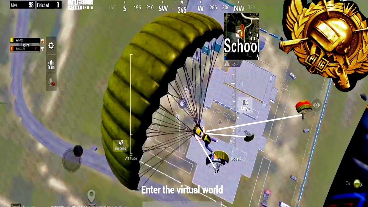 Landing on school 7+kill on school in bgmi #bgmi # ...