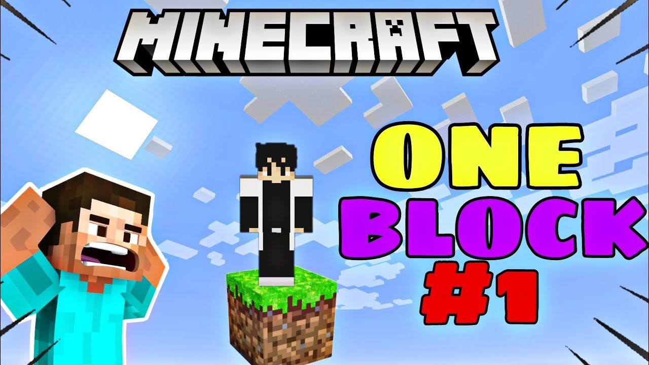 MINECRAFT ONE BLOCK|| Gamer Steve - YouTube