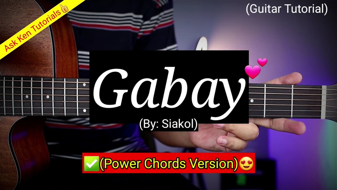 Gabay - Siakol (Power Chords Version)😍 | Guitar Tutorial - YouTube