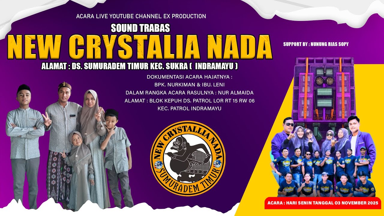 LIVE NGARAK NEW CRYSTALLIA NADA 03 NOVEMBER 2025 DS. PATROL LOR KEC ...