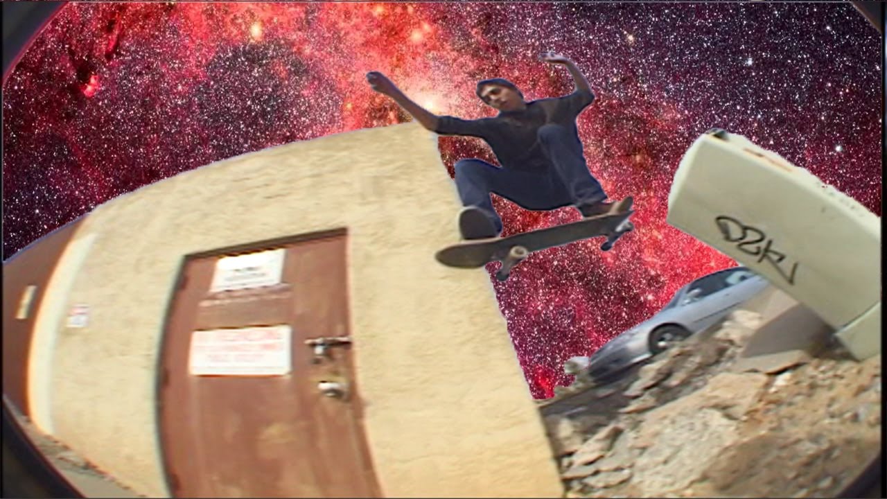 Michael Sanchez "Cosmic Garbage" throwaway part - YouTube