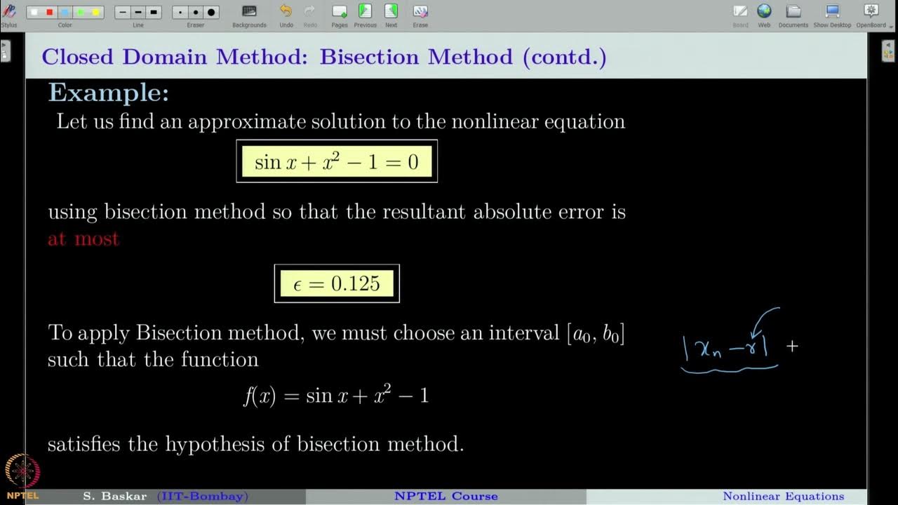 Week 6 : Lecture 29 : Tutorial Session - 5: Implementation of Bisection Method - YouTube