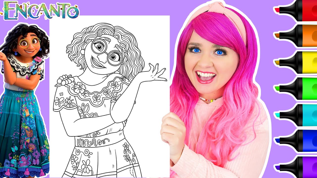 Encanto Mirabel Madrigal Coloring Page | Ohuhu Paint Markers - YouTube