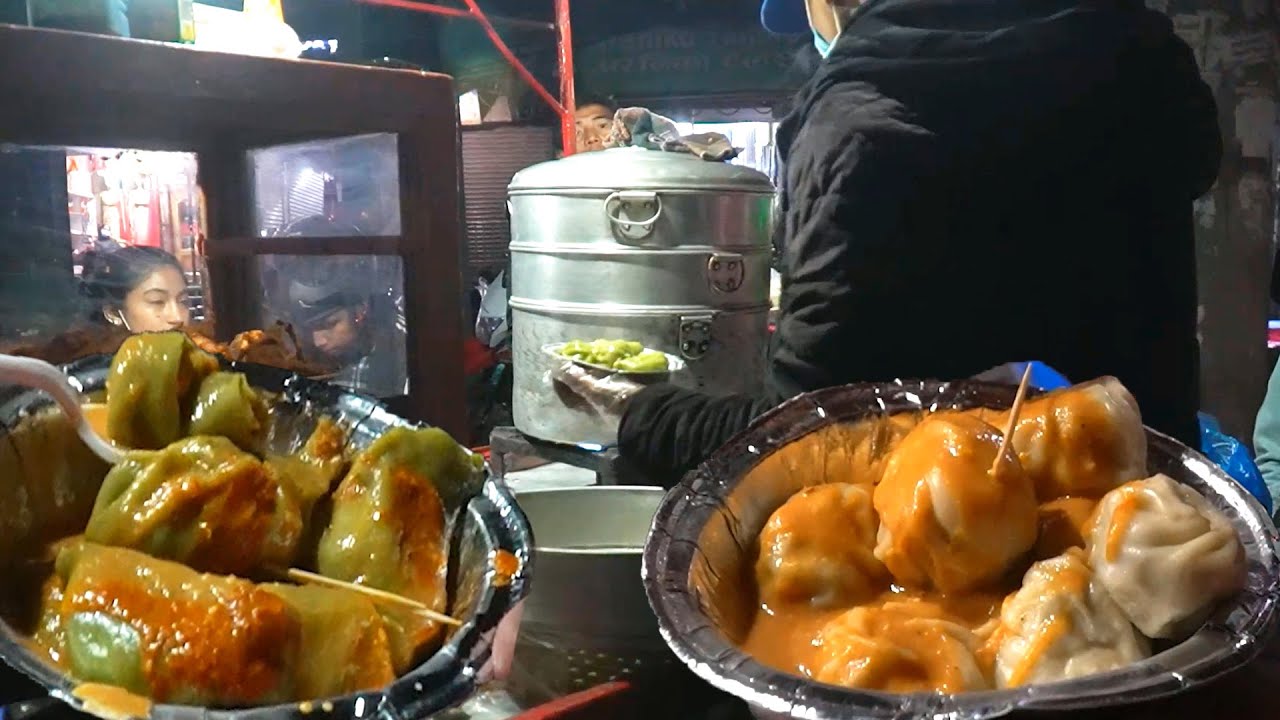 $0,20 NEPAL STREET FOOD – ROADSIDE MOMOS (DUMPLINGS) NEPALI STREET FOOD ...