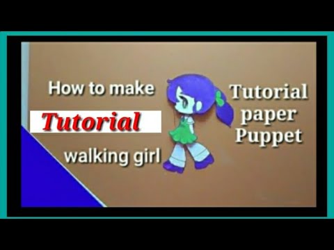 🌸(10)Walking Girl WASU ART Puppets tutorial🌸 Making wasu art Paper ...