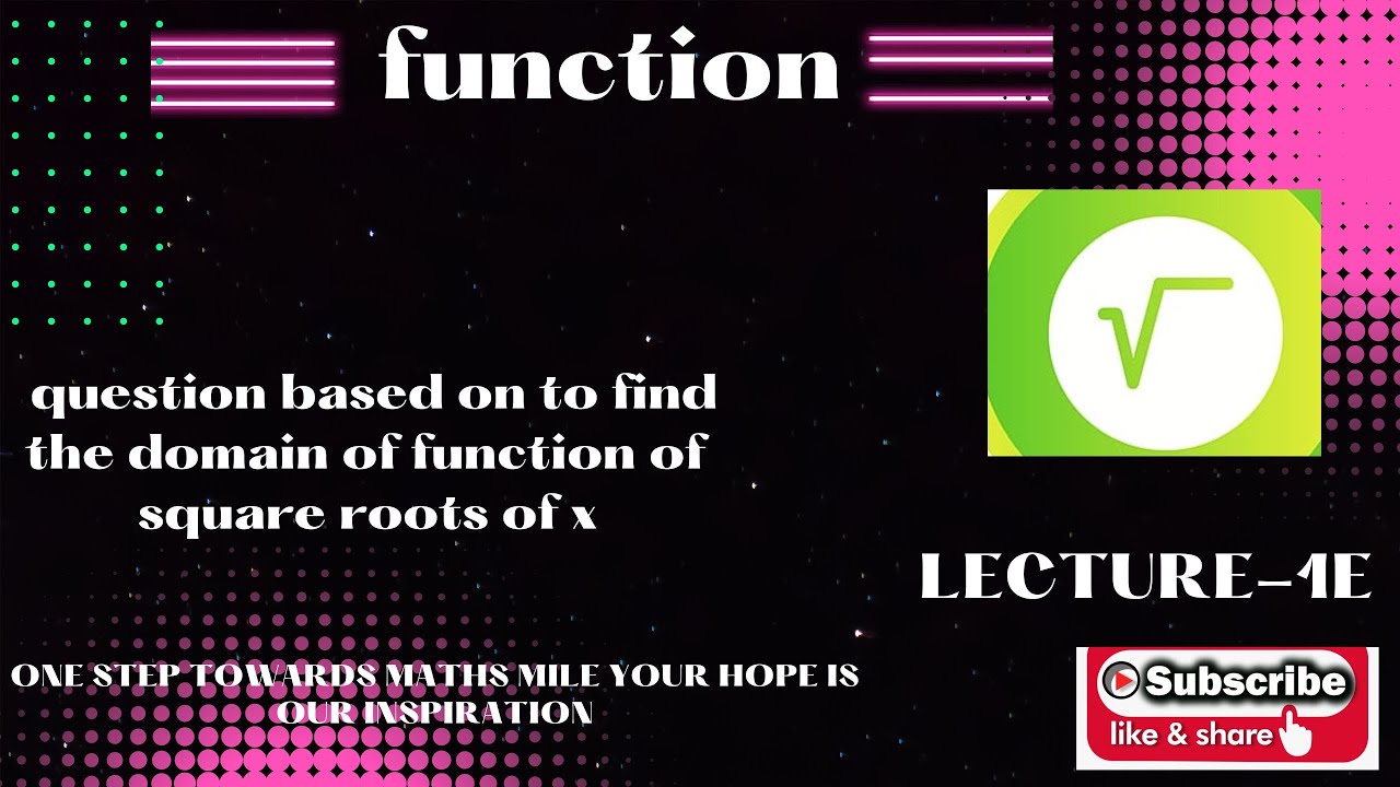 function chapter Lecture-1E Question based on restriction 1 - YouTube