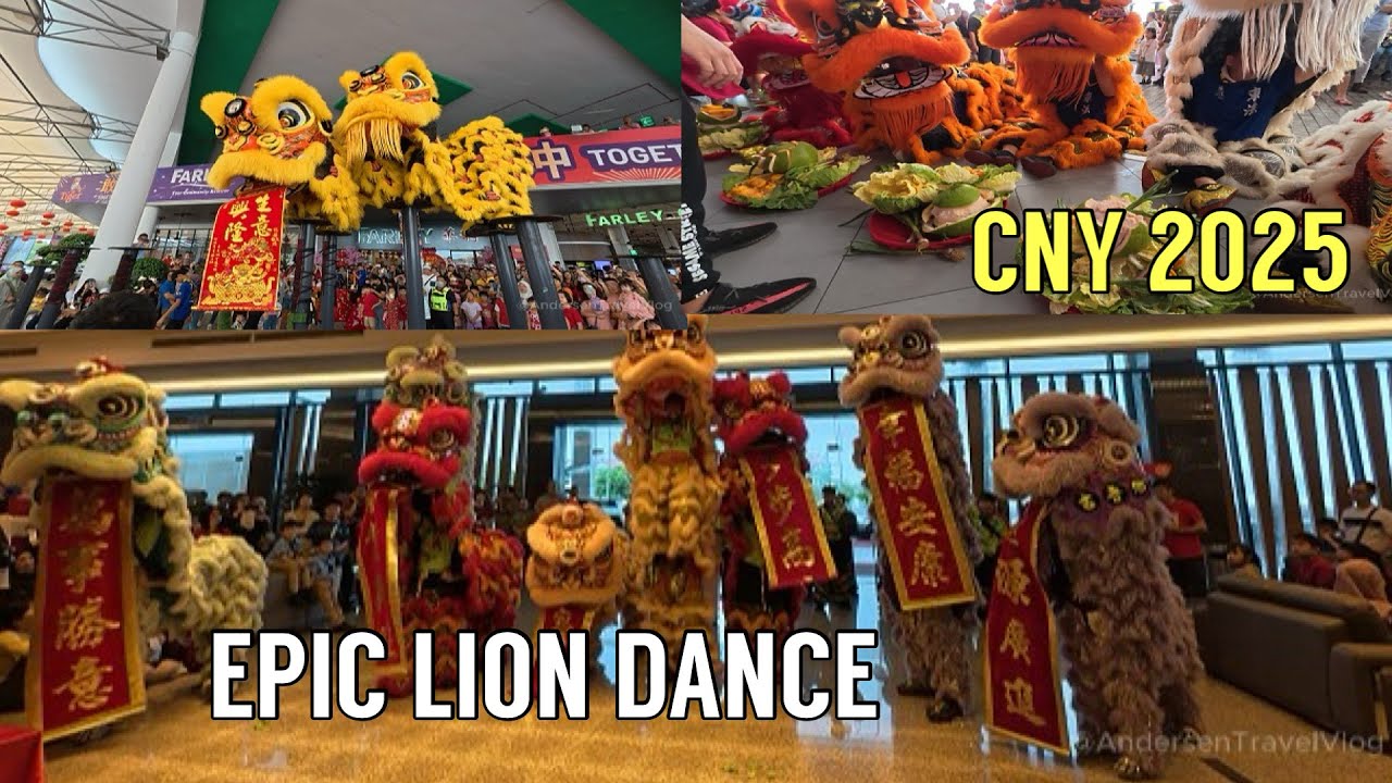 Epic Lion Dance 2025 🦁 | Chinese New Year Celebration in Kuching 🇲🇾 ...