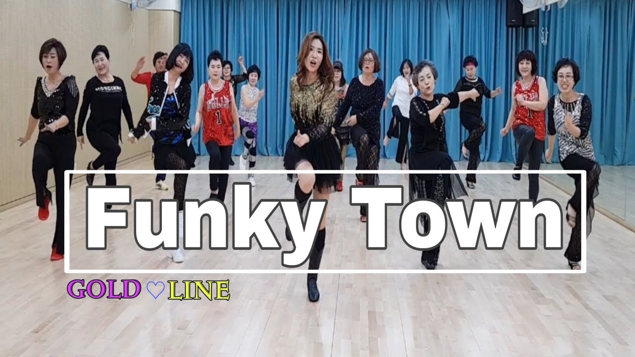 Funky Town Line Dance(beginner)윤 은희 (Eun Hee Yoon) - YouTube