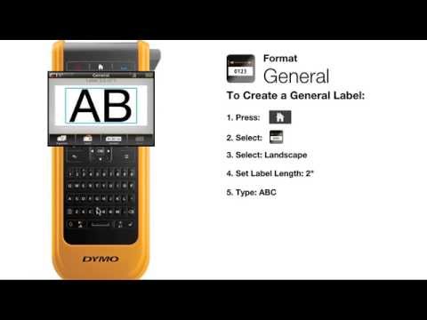 Dymo XTL 300 - How to Make a General Label - YouTube