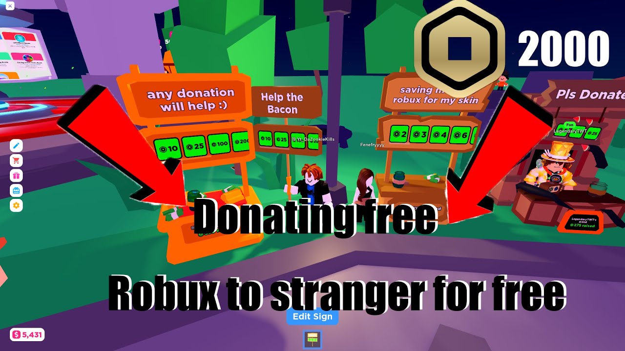 Surprising a Random Roblox Player with Free Robux - Generosity on ...