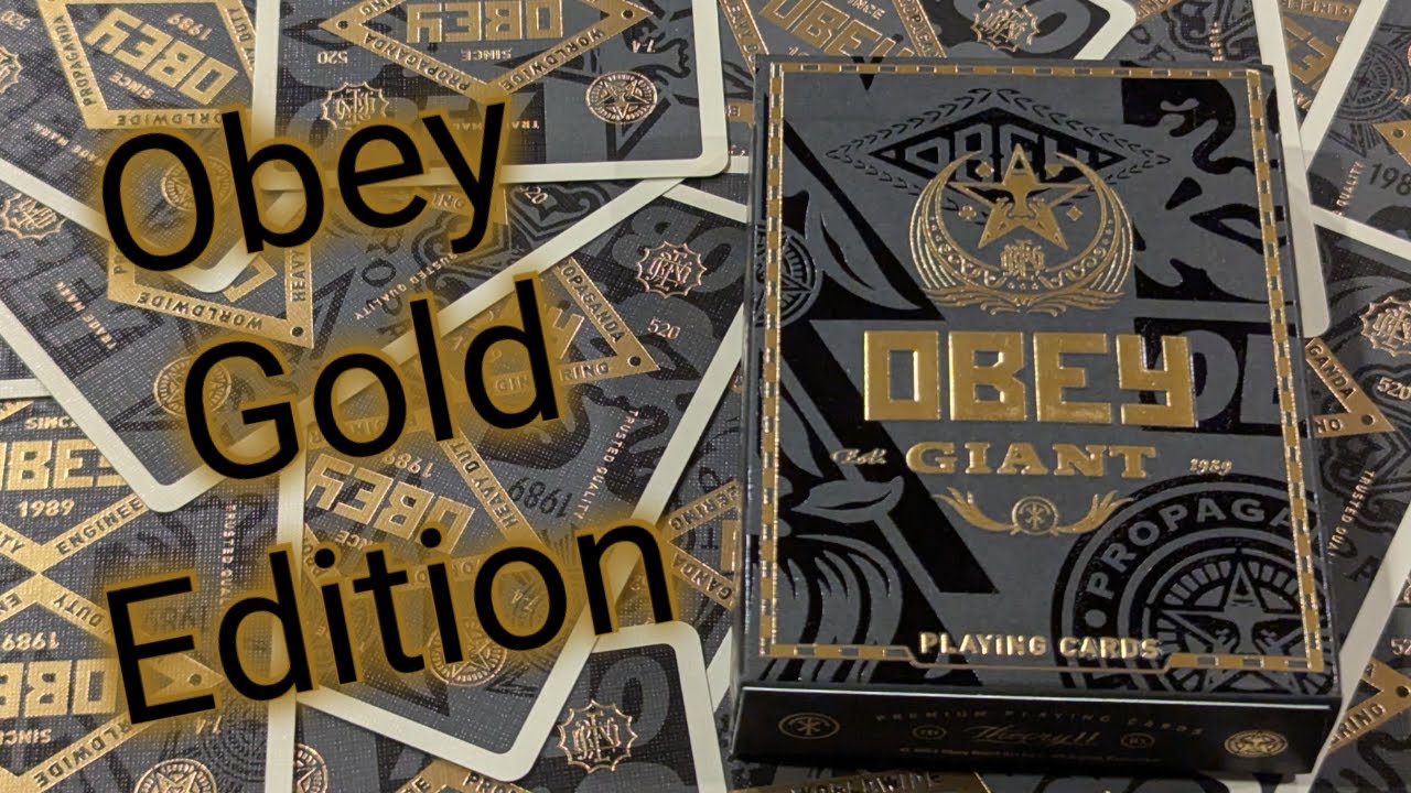Daily deck review day 503 - Obey Gold Edition playing cards by Theory11 ...