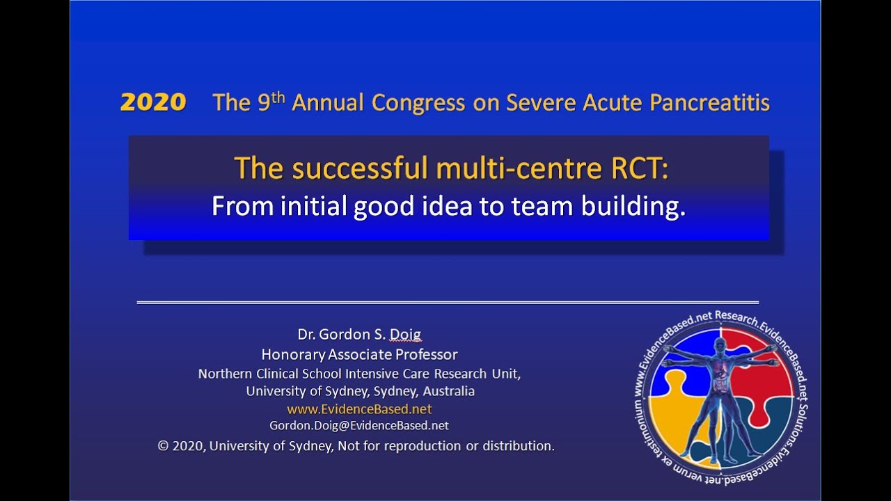 The successful multi-centre RCT: From initial good idea to team ...
