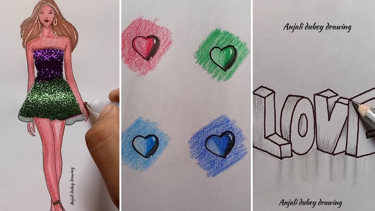 satisfying creative art ideas|| easy for beginners||drawing tutorial ...