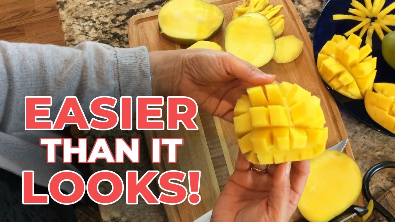 How to Cut and Serve a Mango | Easy, Simple, and Quick! - YouTube