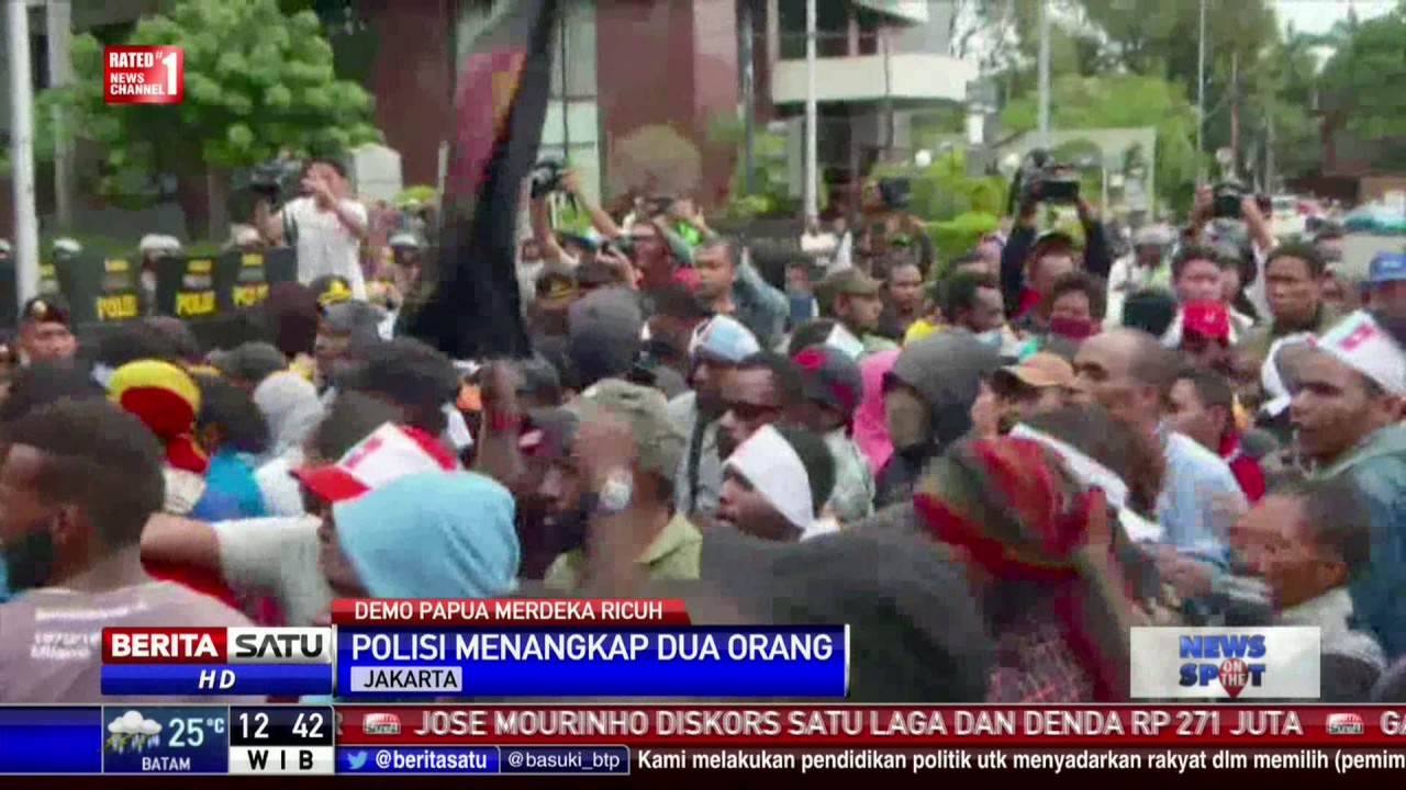 Demo Papua Merdeka Ricuh, Polisi Tangkap 2 Orang - YouTube