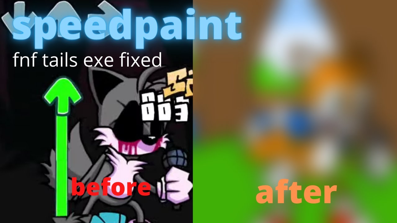 Fixing tails exe | tails speedpaint - YouTube