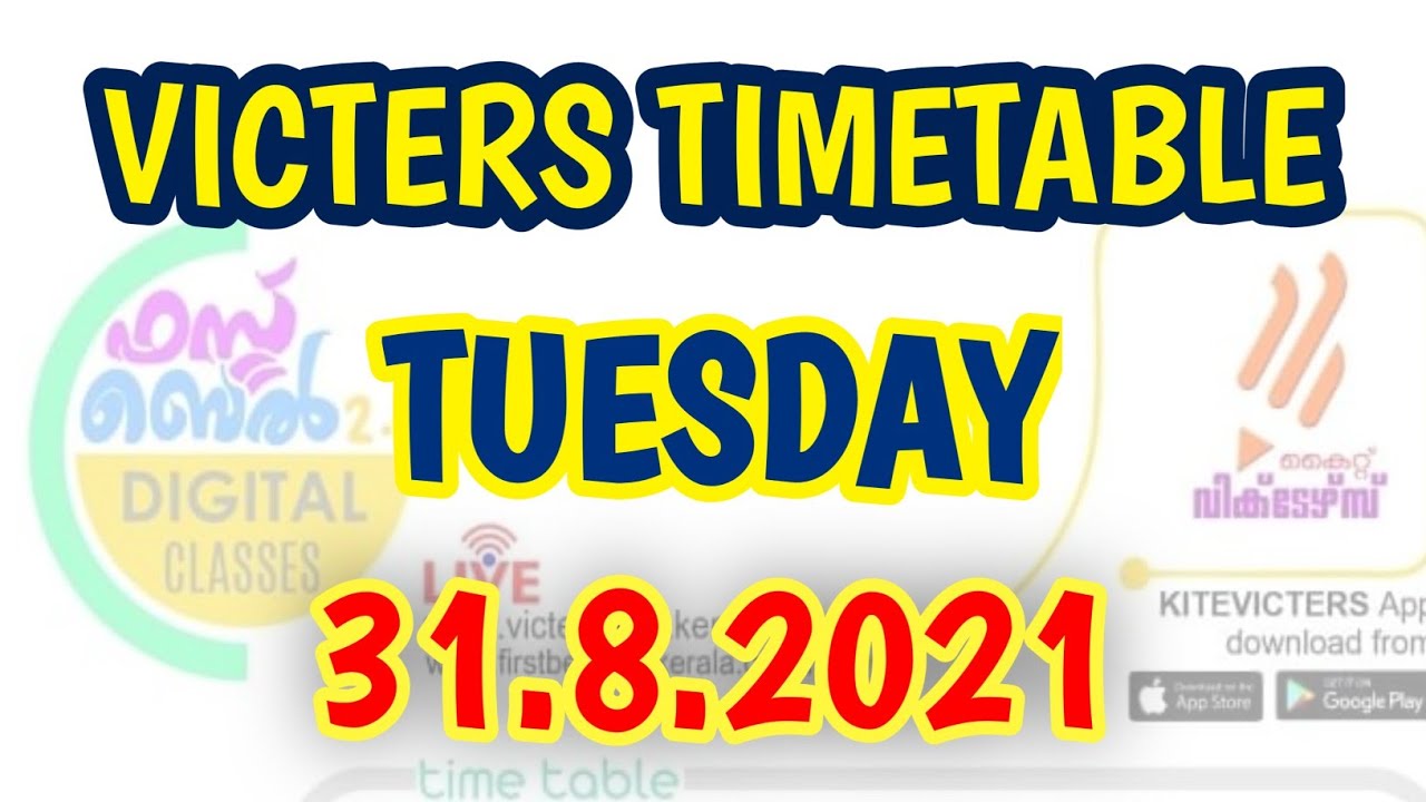 Victers Channel Timetable Today August 31 Tuesday | Kite Victers First ...