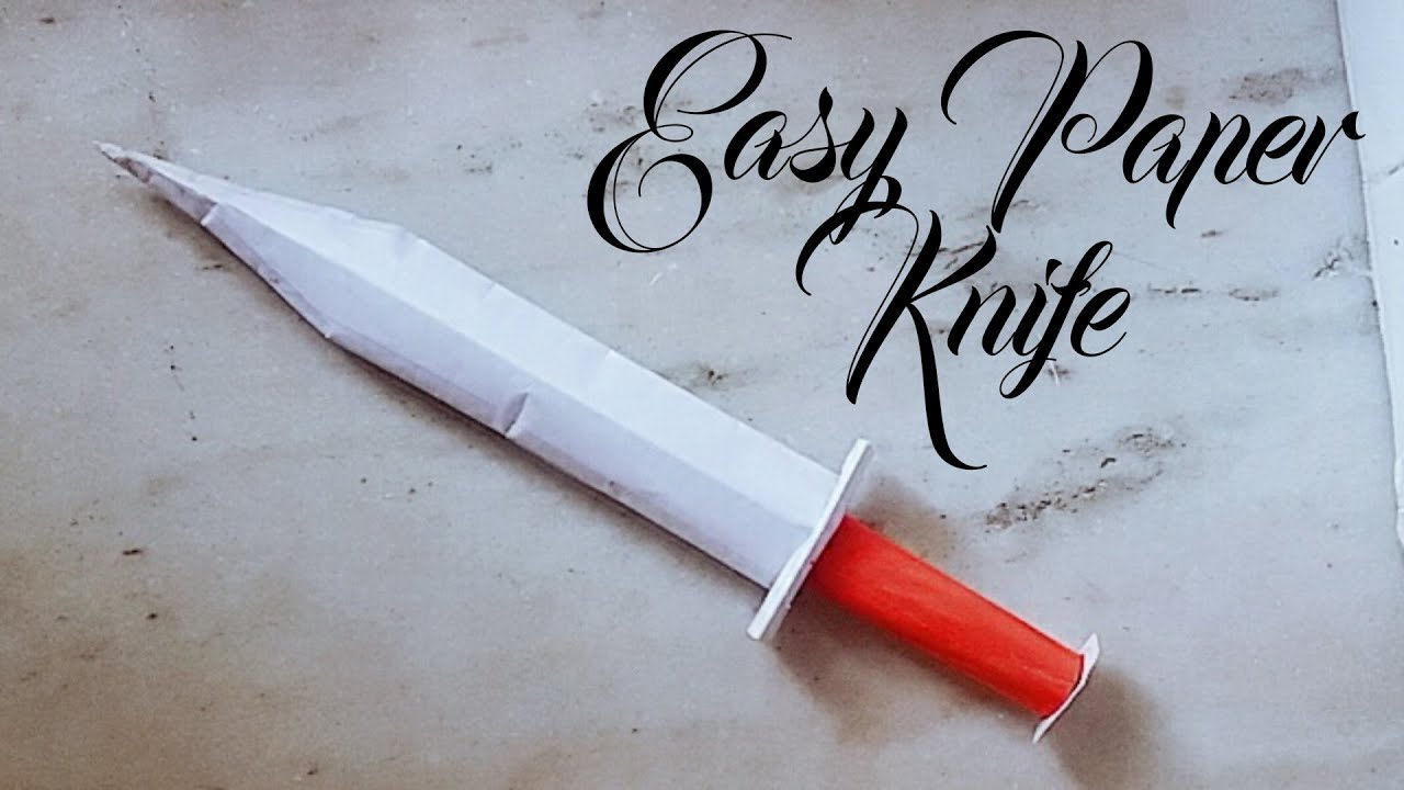 How to make paper knife,very easy paper knife. - YouTube