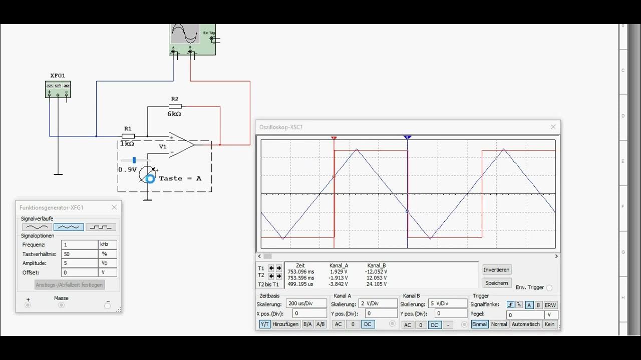 23 Multisim Schmitt Trigger - YouTube