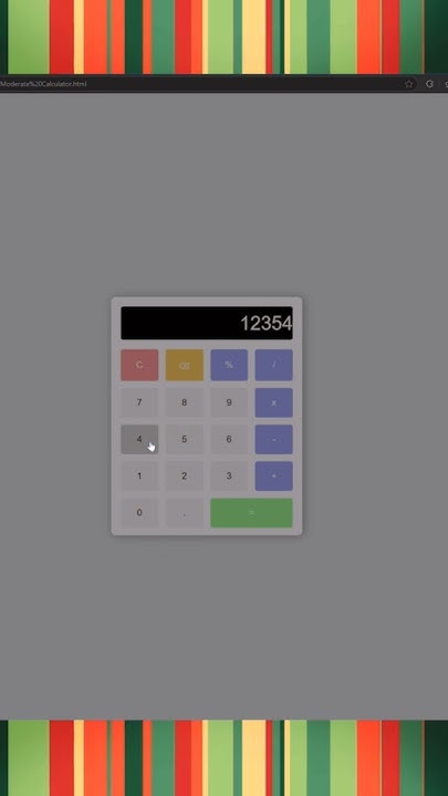 Build Stylish Calculator Using HTML, CSS JavaScript | Beginner-Friendly Tutorial #shorts # ...