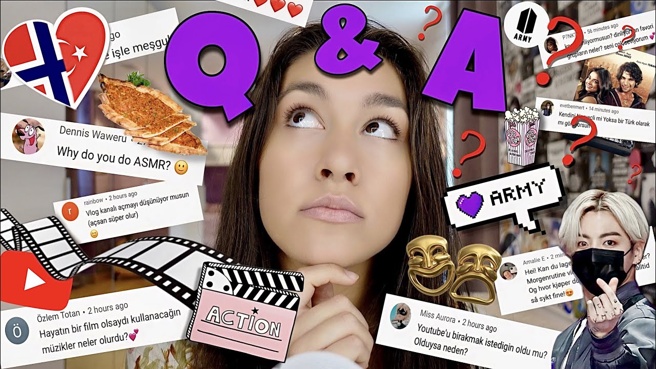 ASMR - Q&A Video (60+ Questions In 🇹🇷🇳🇴🇺🇸) *With English SUB - YouTube