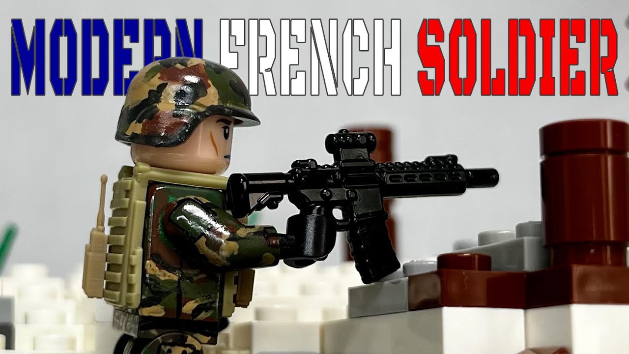 Lego Custom Modern French Soldier Minifigure - YouTube