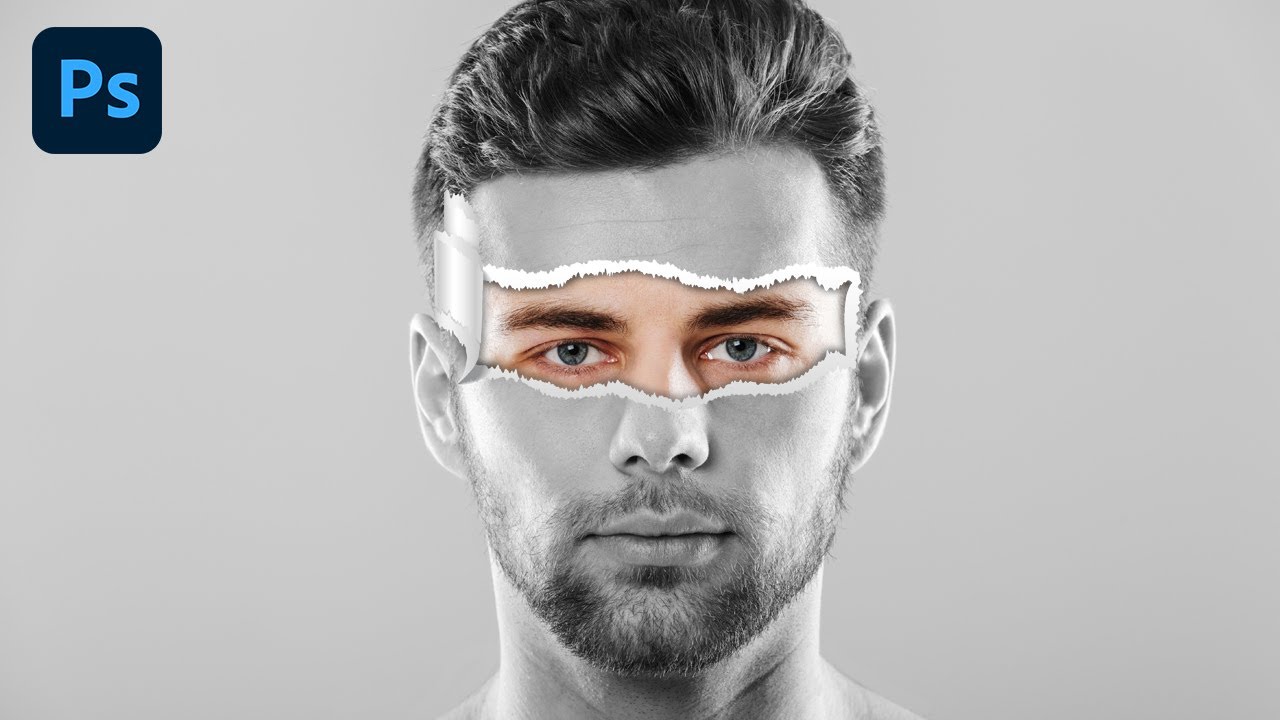 How to Create TORN Paper Effect on Face | graphllly 93 - YouTube