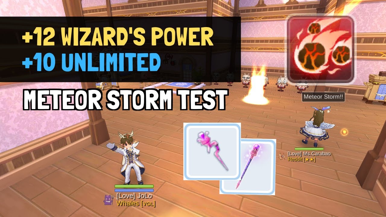 +12 Wizard's Power vs +10 Unlimited - Meteor Storm Damage Test - YouTube