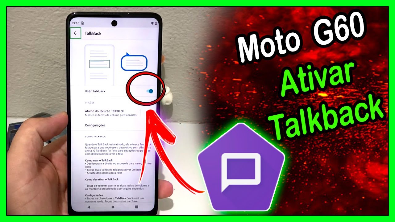 Como ativar o Talkback do Moto G60 - YouTube