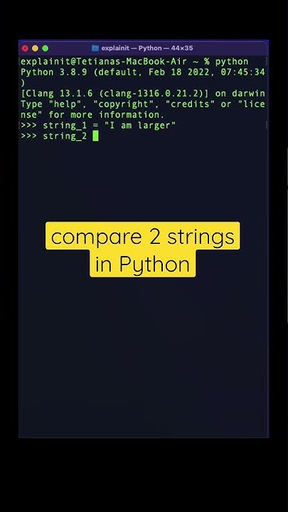 How to compare length of 2 strings - YouTube