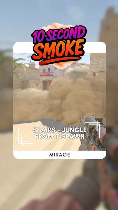 Mirage Stairs + Jungle Smoke From T-Spawn | 10-Second Smoke | CS2 Utility Guide - YouTube