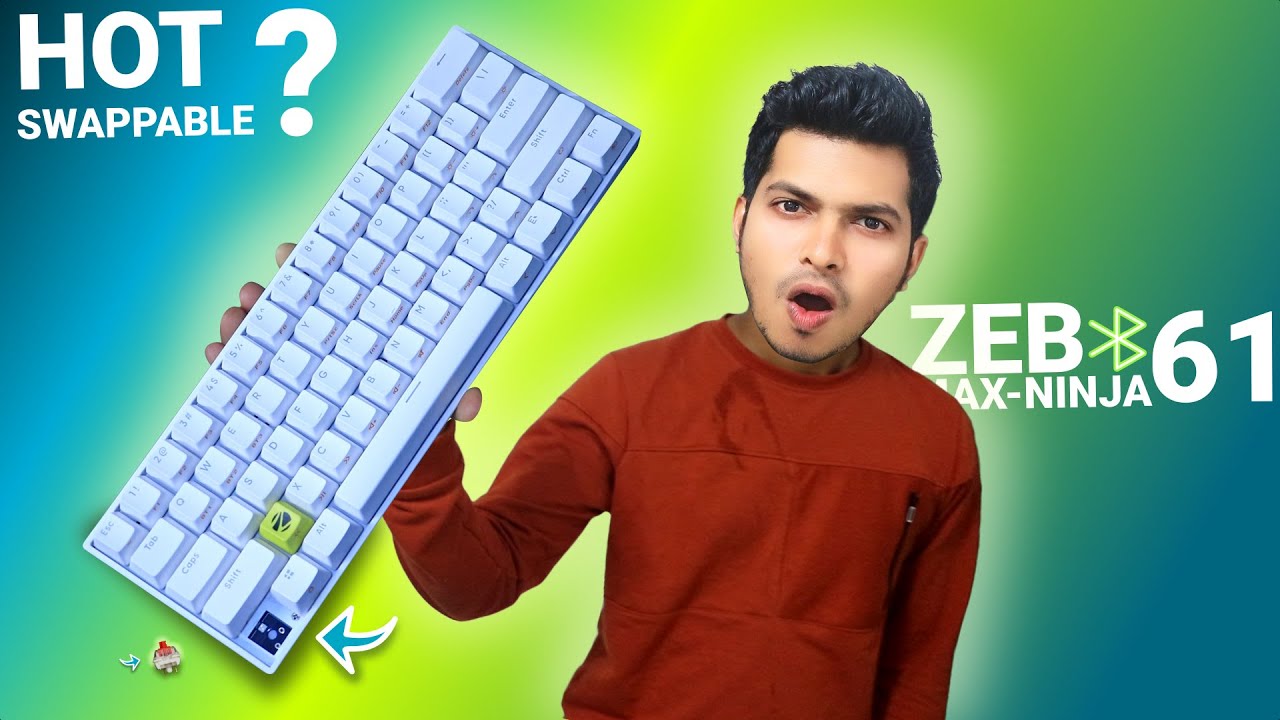 zebronics zeb max ninja 61 hot swappable red switches MOD - YouTube