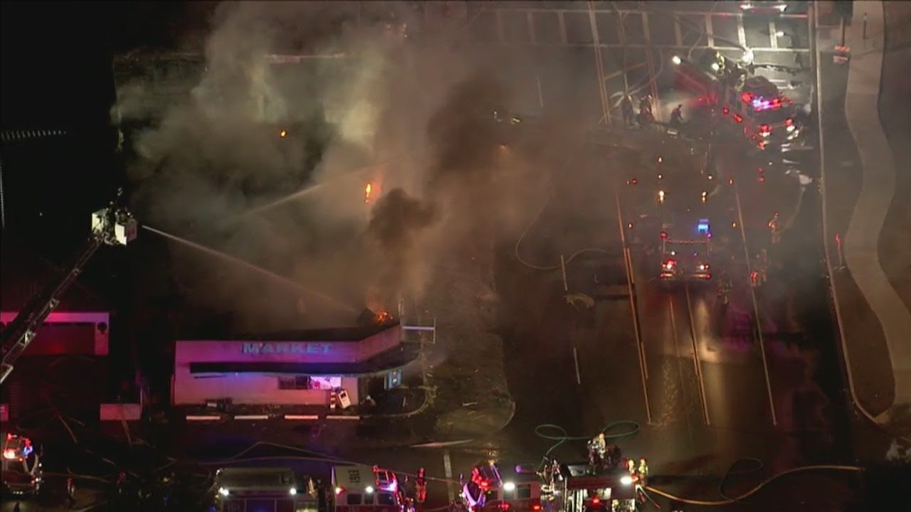 SkyFOX over Tolleson area fire - YouTube