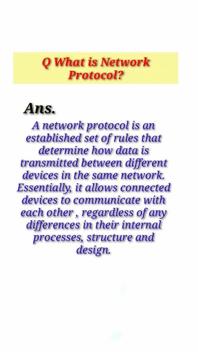 What is network protocol?| definition of Network protocol| computer ...
