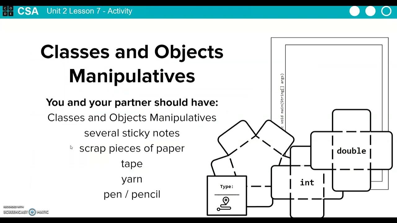 Code org CSA Unit 2 Lesson 7: Accessor Methods - YouTube