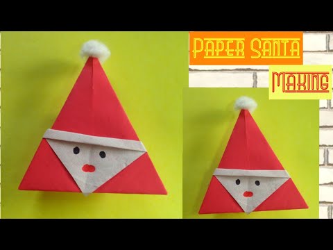 Santa Claus making at home|| How to make easy paper Santa Claus ...