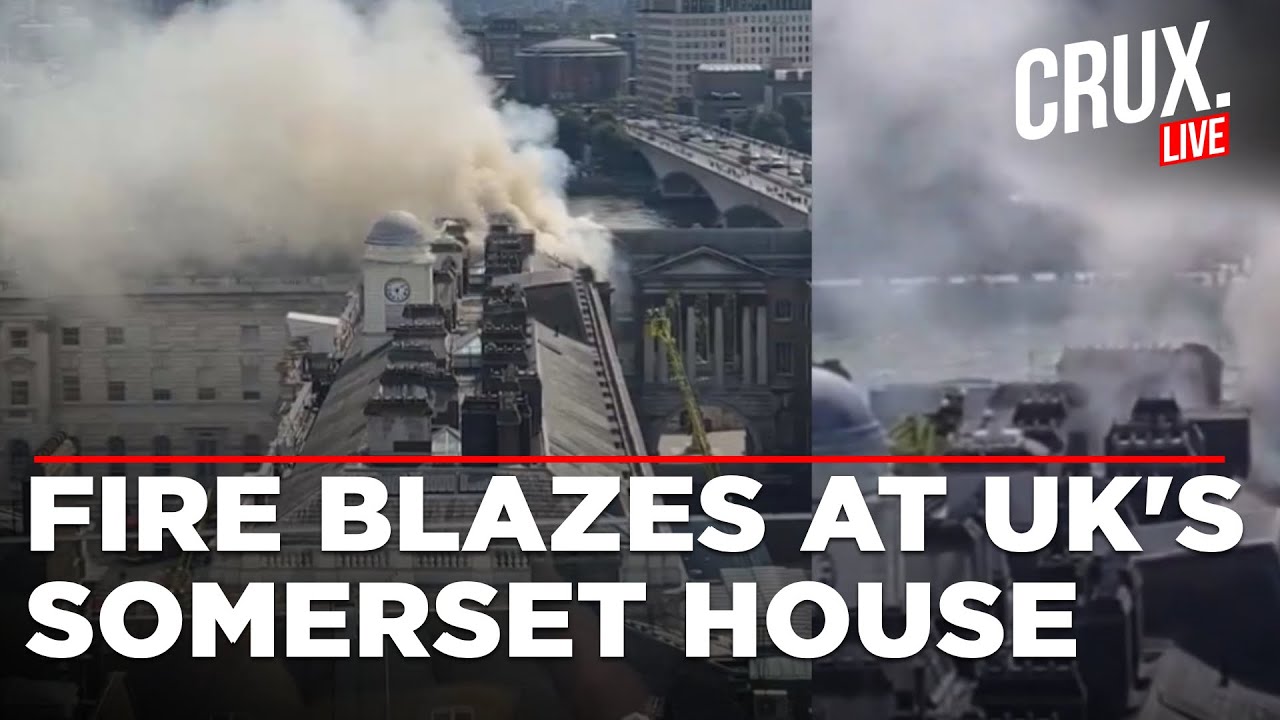 Massive Fire At London's Somerset House, Over 100 Firefighters Tackle ...