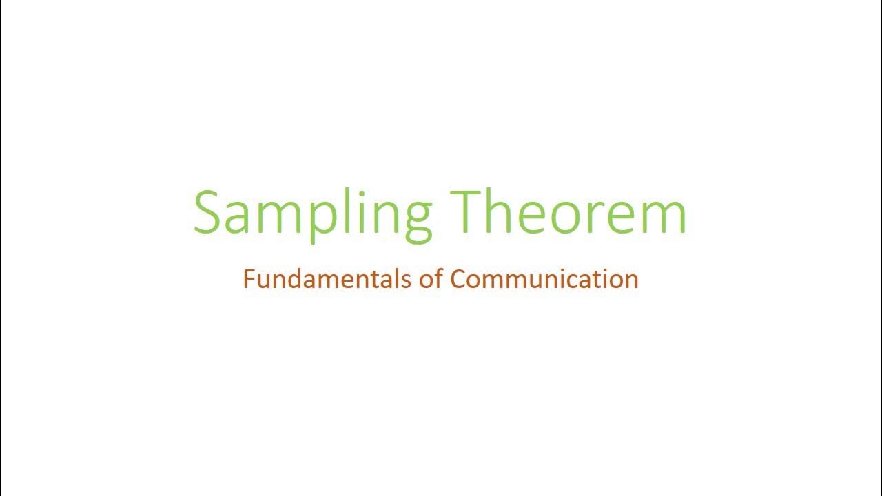 Sampling Theorem | Using MATLAB - Simulink - YouTube