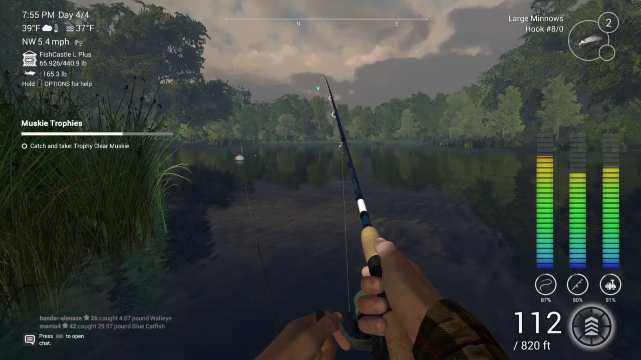 Fishing Planet "Trophy Clear Muskie" Location St. Croix Lake Michigan ...