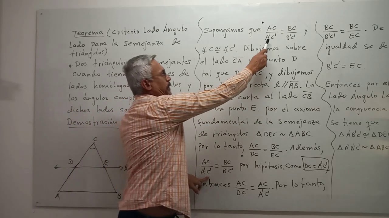 Criterio Lado Ángulo Lado para la semejanza de triángulos - YouTube